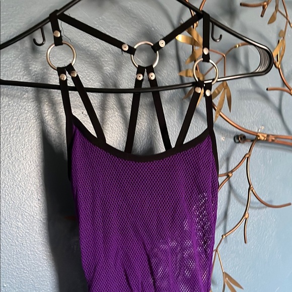 Lip Service | Tops | Lip Service Purple Mesh Tank Top | Poshmark